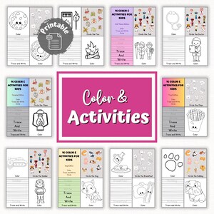 Coloring and Activities for Kids | 4 Themes + 2 Bonuses | Trace, Color ...
