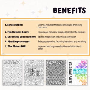 Motivational Coloring Pages BUNDLE | 4 Packs in 1 | 50 Printable Pages ...