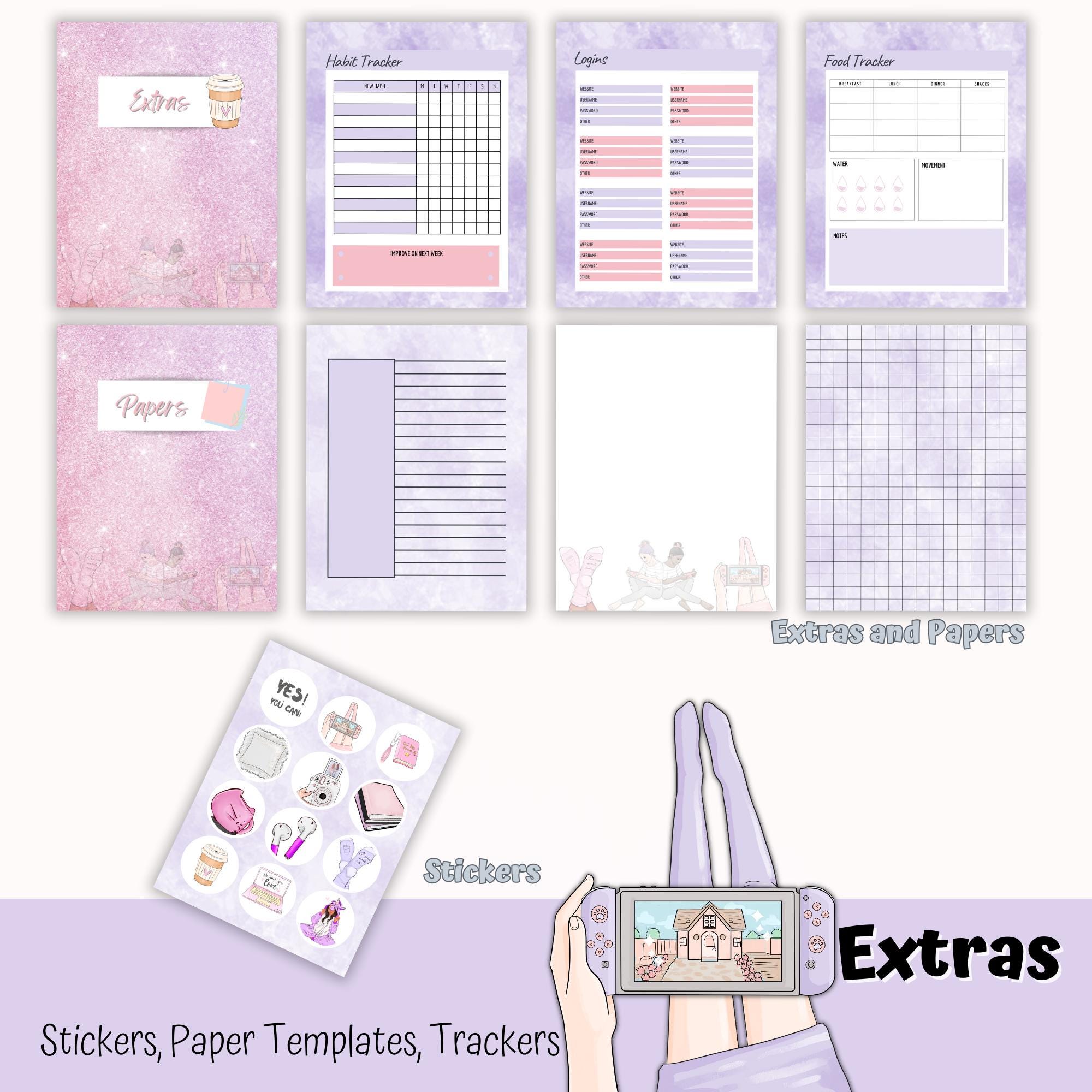 Printable Planner | Girl Gamer Theme | Monthly Weekly Daily Calendar ...