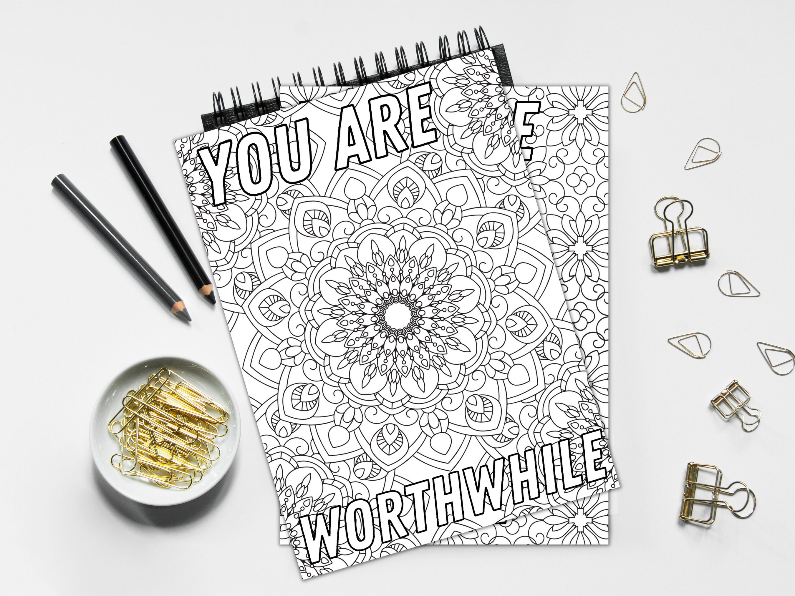 You Are Coloring Pages Positive Sayings Coloring Sheets - Etsy