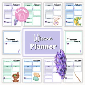 Printable Planner | Wiccan Theme | Daily Pages | 30 Magical and Cute ...