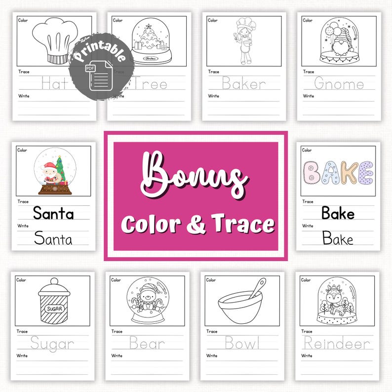 Coloring and Activities for Kids | 4 Themes + 2 Bonuses | Trace, Color ...