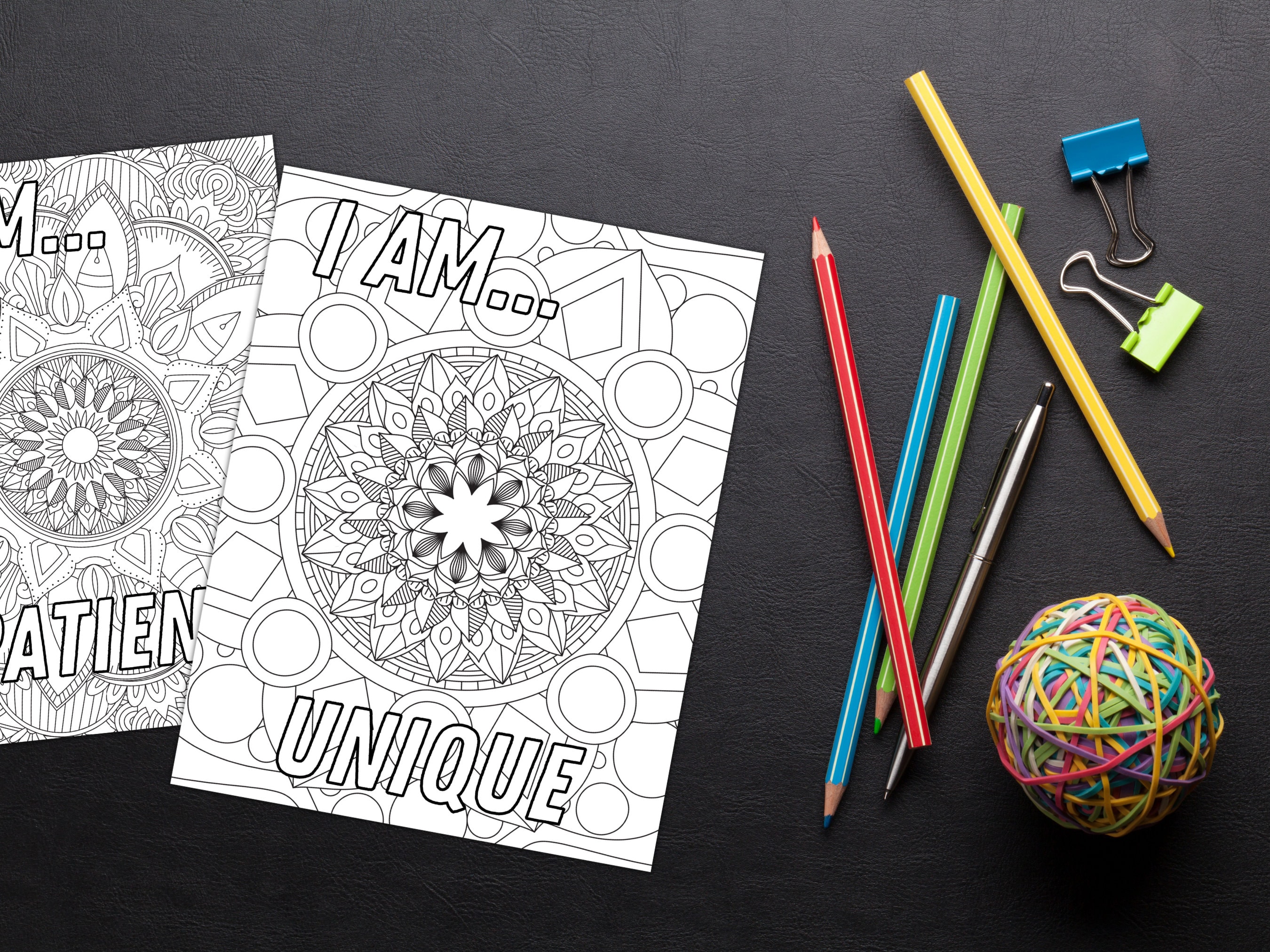 I AM Coloring Pages Positive Sayings Coloring Sheets for Adults Teens ...