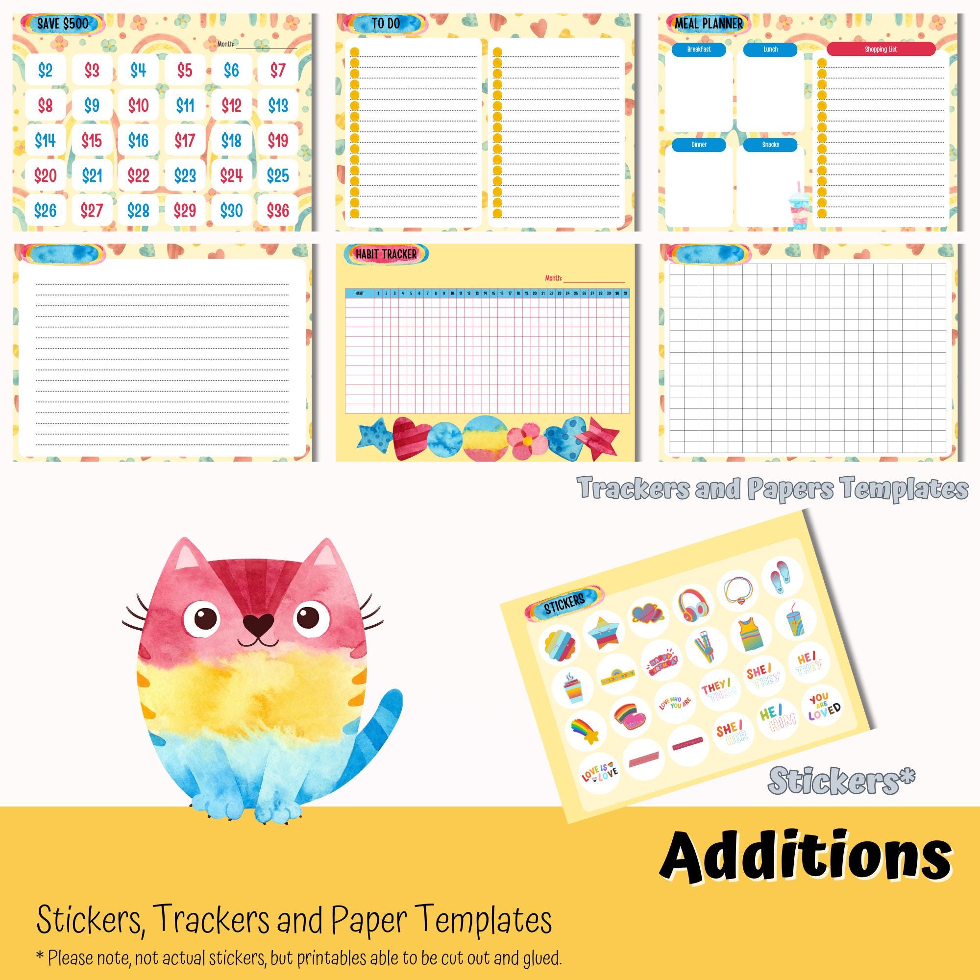 PRIDE Themed | Pansexual Planner PRINTABLE With Bonus Matching Notebook ...