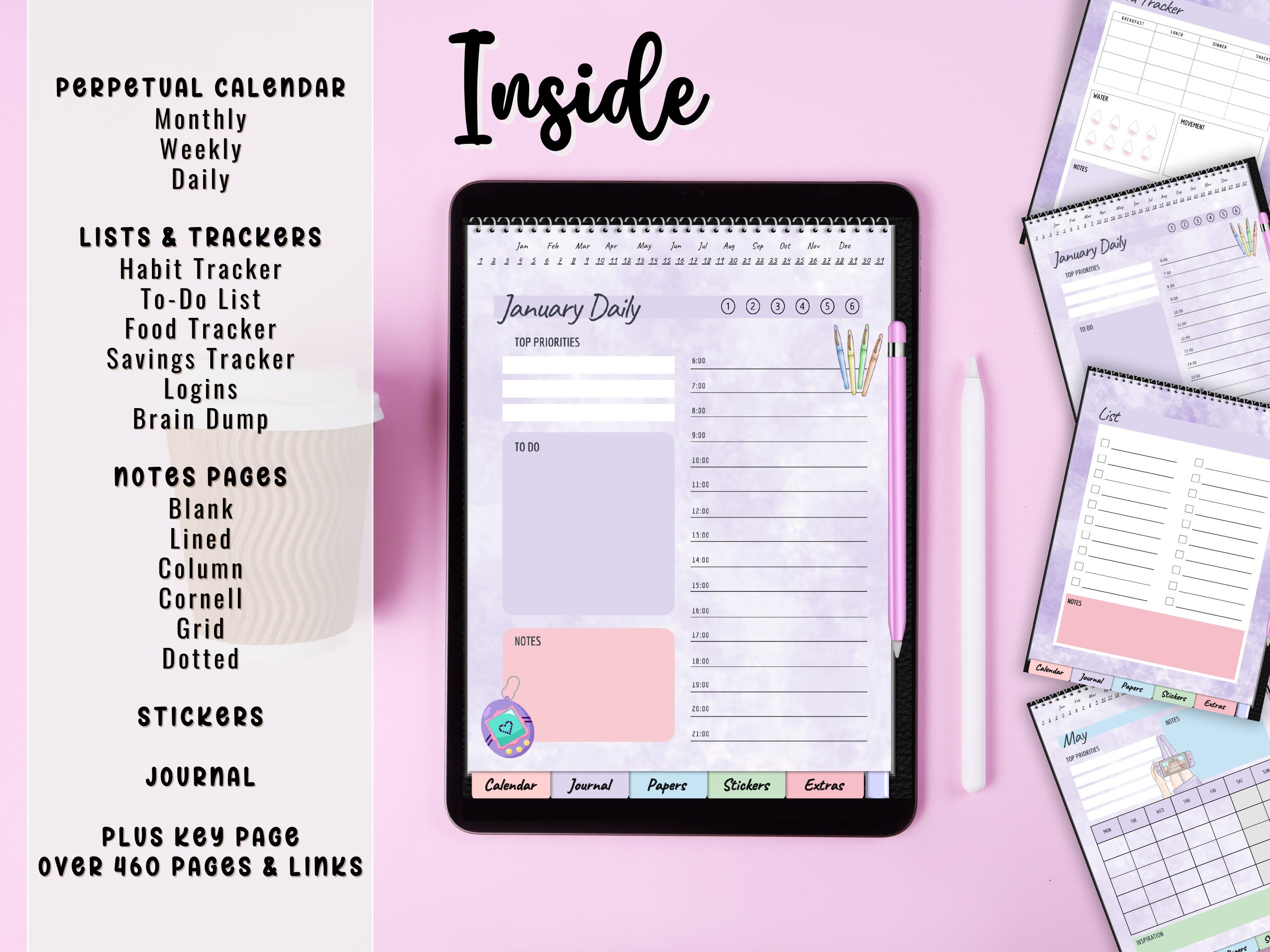 GOODNOTES Perpetual Planner Cute Girl Gamer Themed Planner Fully ...