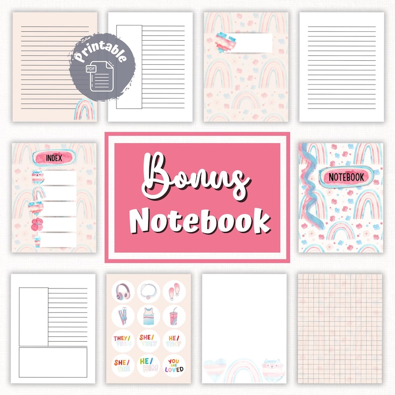 PRIDE Themed | Transgender Planner PRINTABLE With Bonus Matching ...
