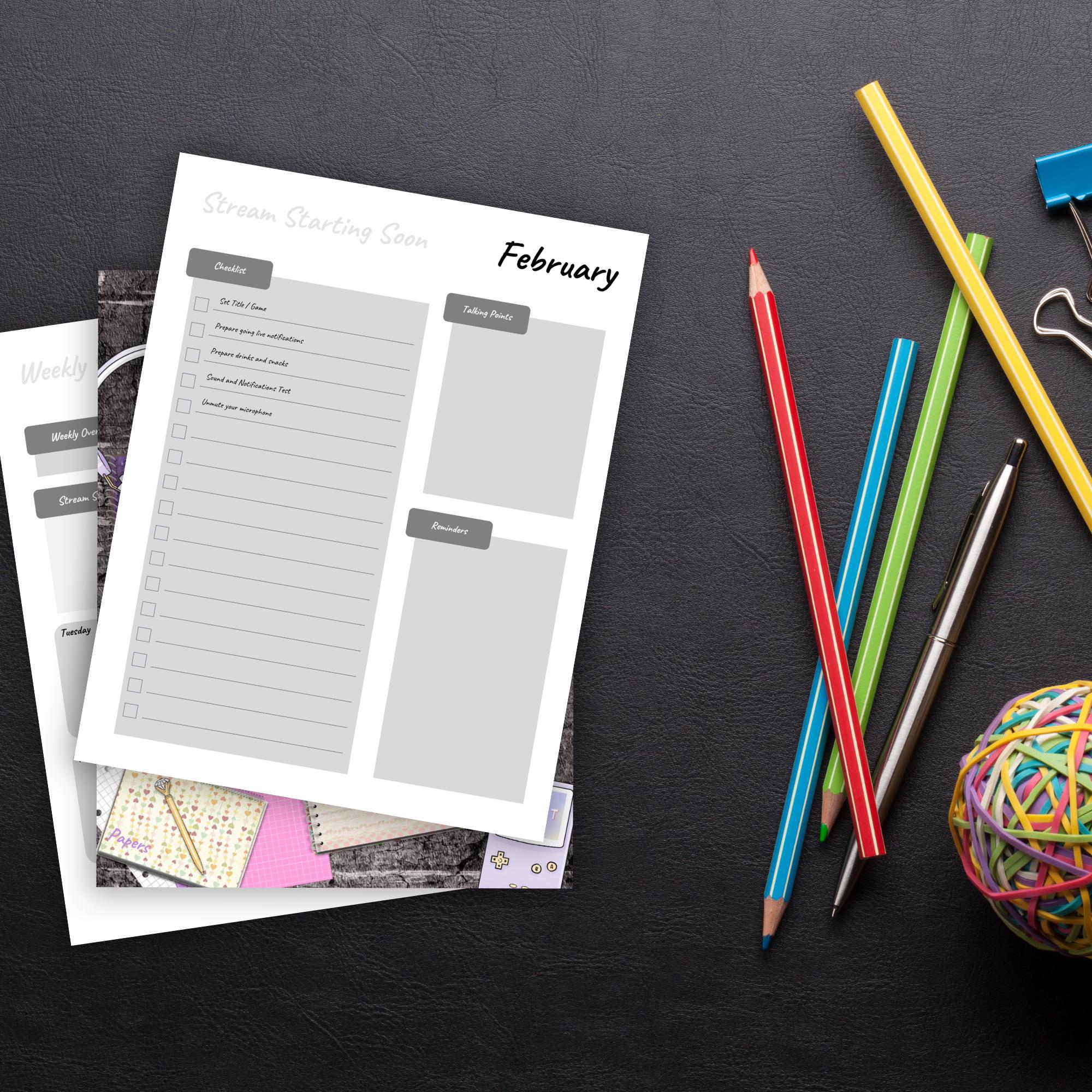 PRINTABLE Streamer and Gamer Planner | Perpetual Gaming Planner | Game ...