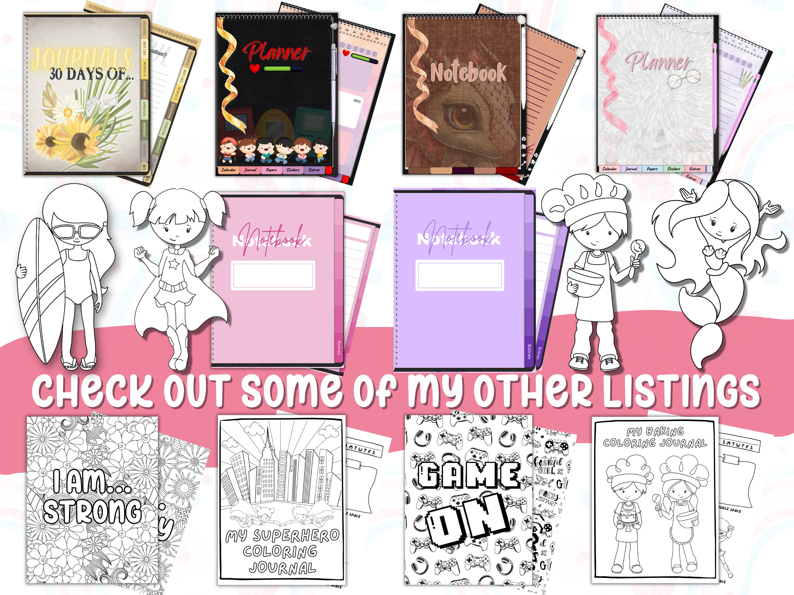 PRIDE Themed Transgender Themed Notebook Printable 5 Sections 6 Paper ...