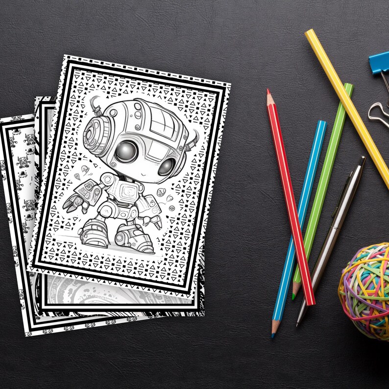 Robot-themed Coloring Pages | 10 Unique Designs for All Ages | Relax ...