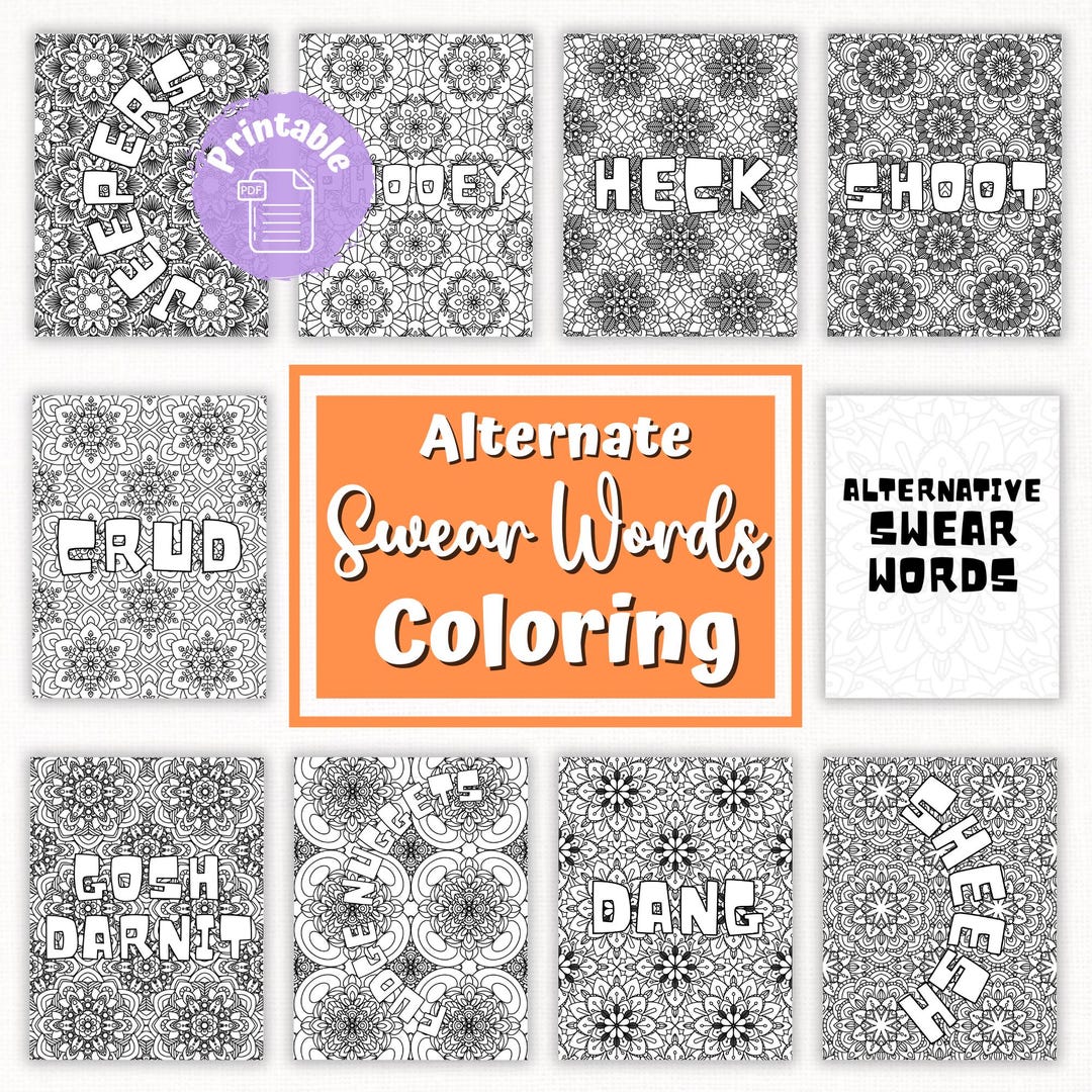 Alternative Swear Words Coloring Pages Fun and Creative Printable ...