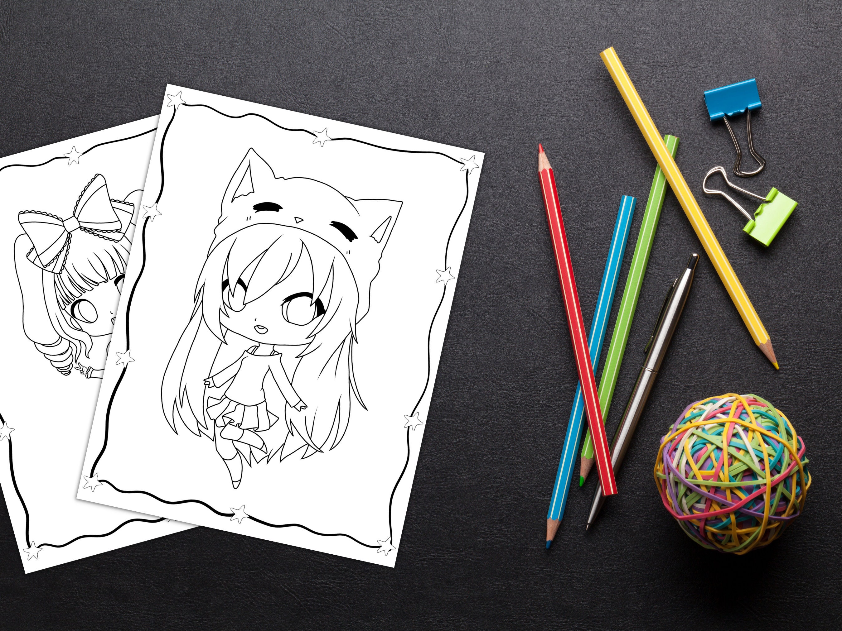 Chibi Girl Coloring Pages Pack 1 Cute Chibi Character - Etsy Australia