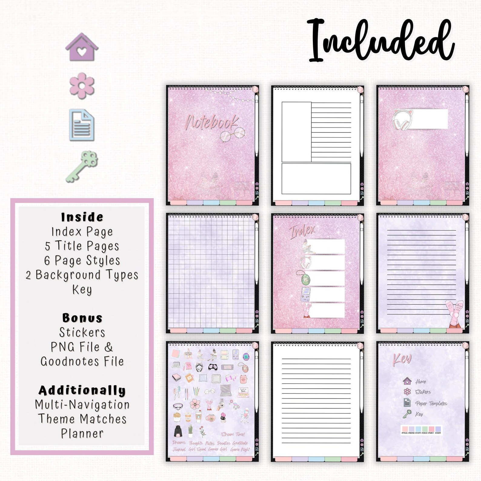 GOODNOTES Perpetual Planner | Cute Girl Gamer Theme | Fully Hyperlinked ...