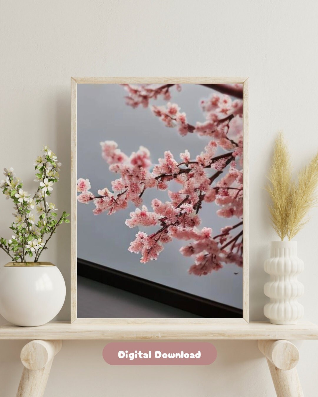 Sakura Window AI Art Digital Art Cherry Blossoms Sakura Art Wall Art ...