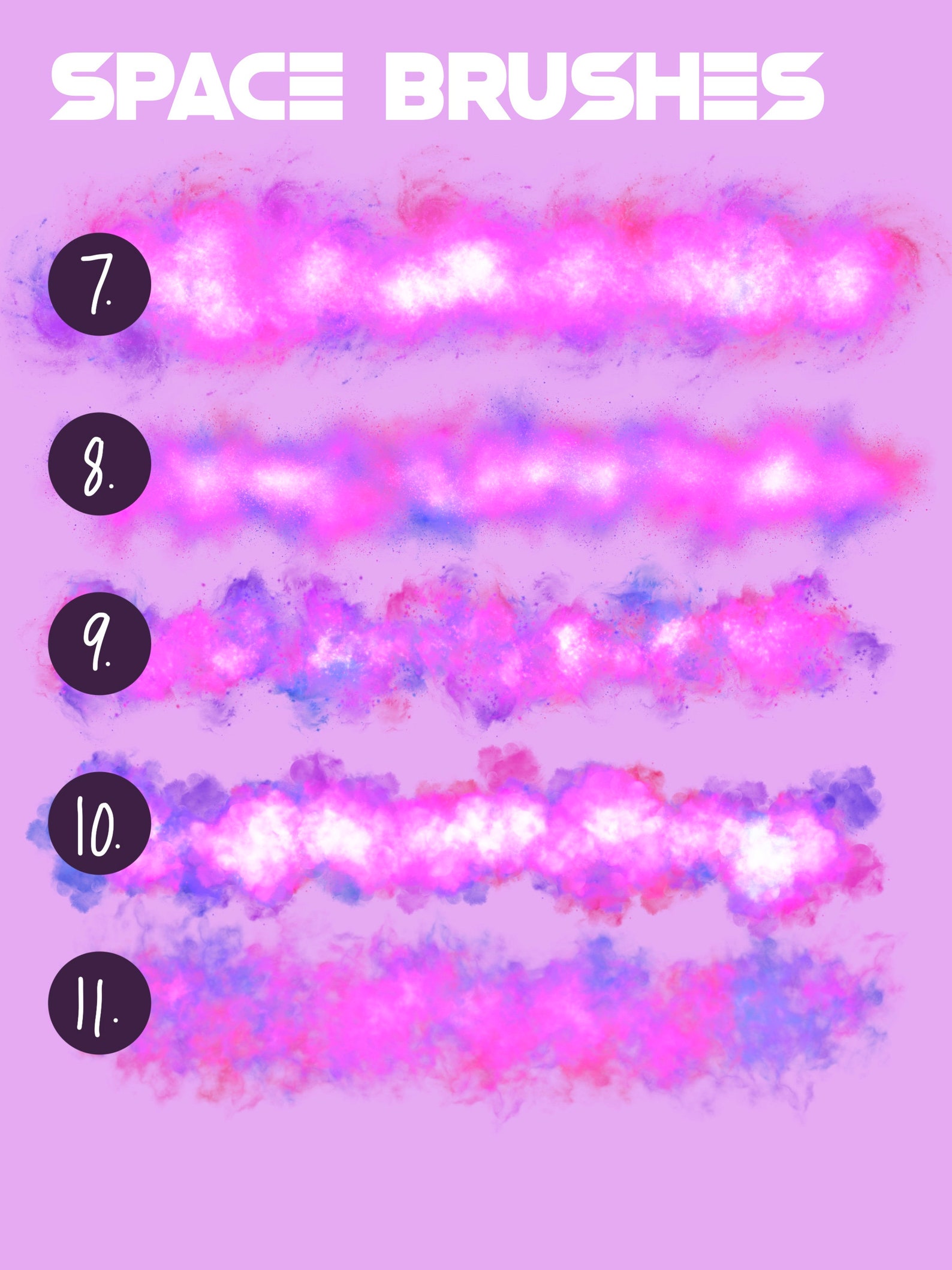 Space Brush Set Star Brushes Galaxy Brushes Planet Brushes - Etsy