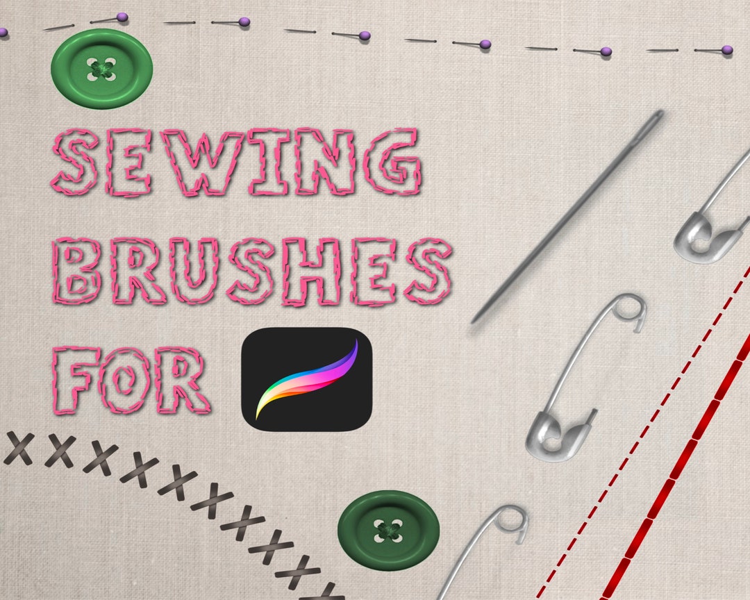 Procreate Sewing Brush Set Procreate Brushes Textile Brush - Etsy