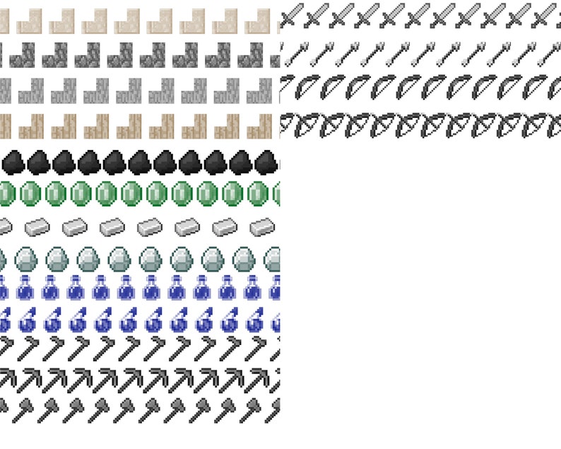 Minecraft Brush Set Minecraft Brushes Procreate Brushes - Etsy