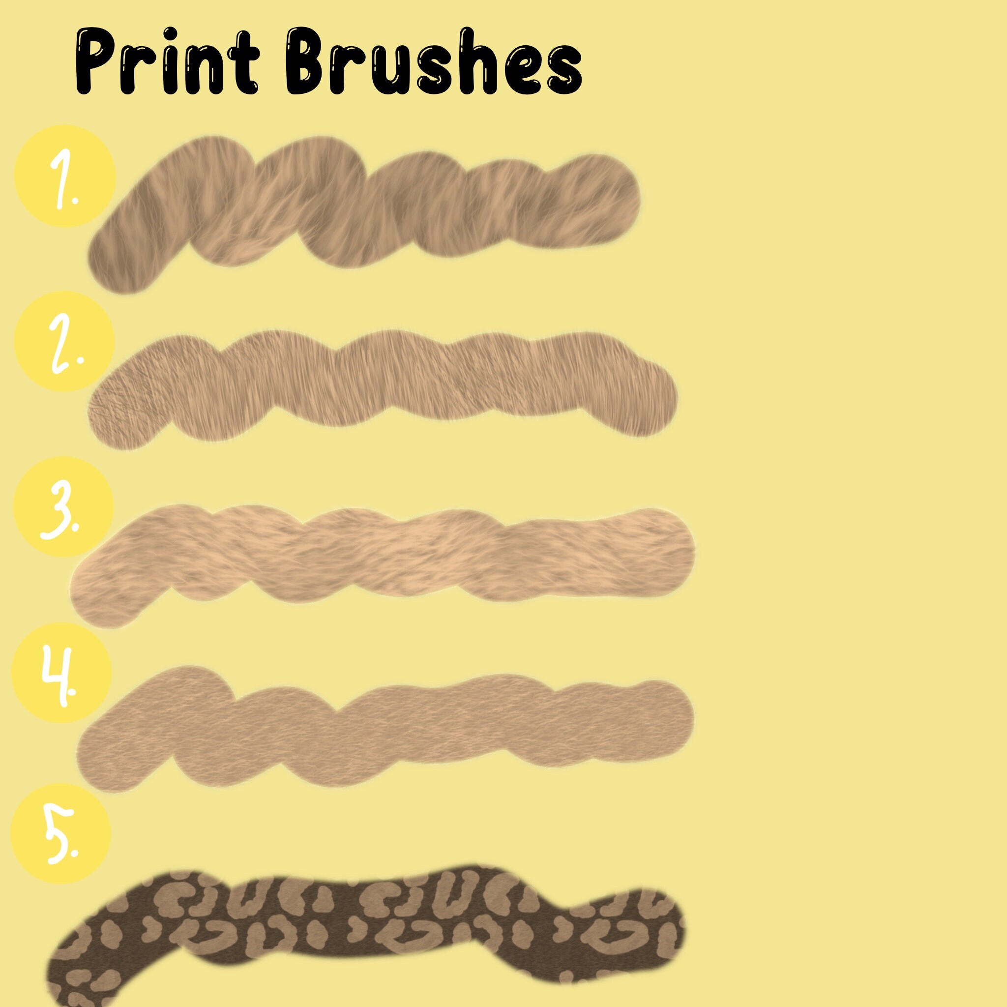 33 Procreate Animal Brush Set Fur Brush Set Fur Brushes - Etsy