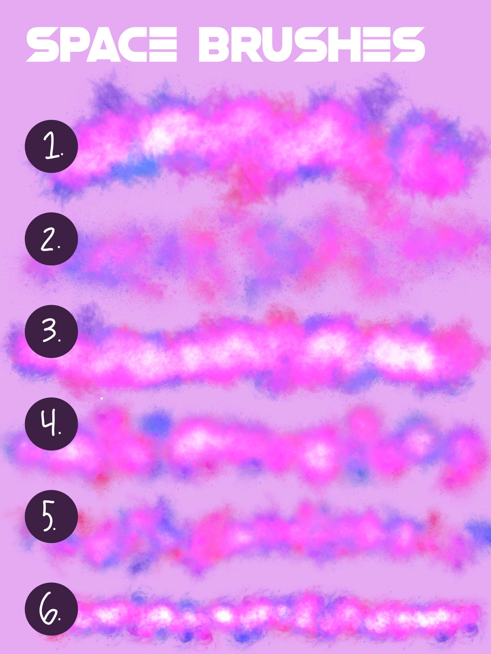 Space Brush Set Star Brushes Galaxy Brushes Planet Brushes - Etsy