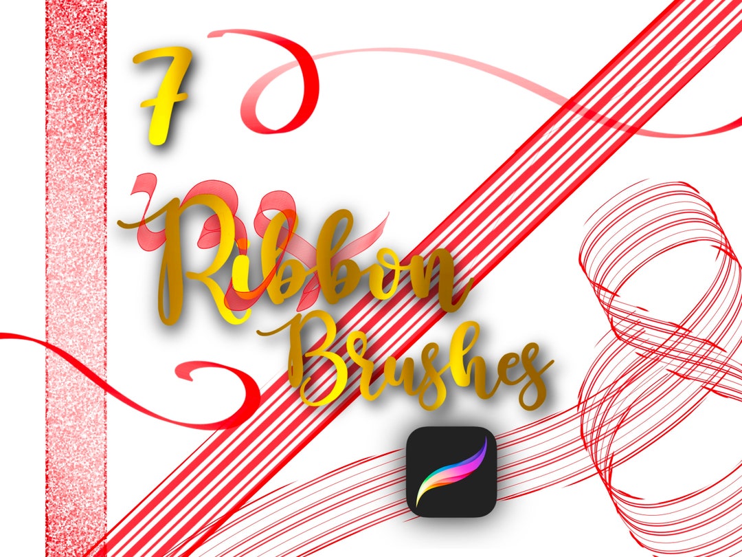 Procreate Ribbon Brush Set, Procreate Brushes Procreate, Ribbon Brushes, Procreate Brushes ...
