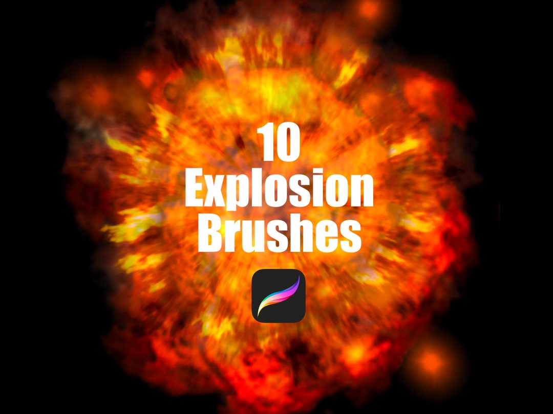 Explosion Brush Set, Art Tool, Fire Brushes, Procreate Brushes, Guide ...