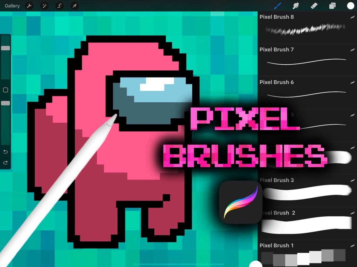 8 Procreate Pixel Brush Set Procreate Brushes Pixels Brush - Etsy