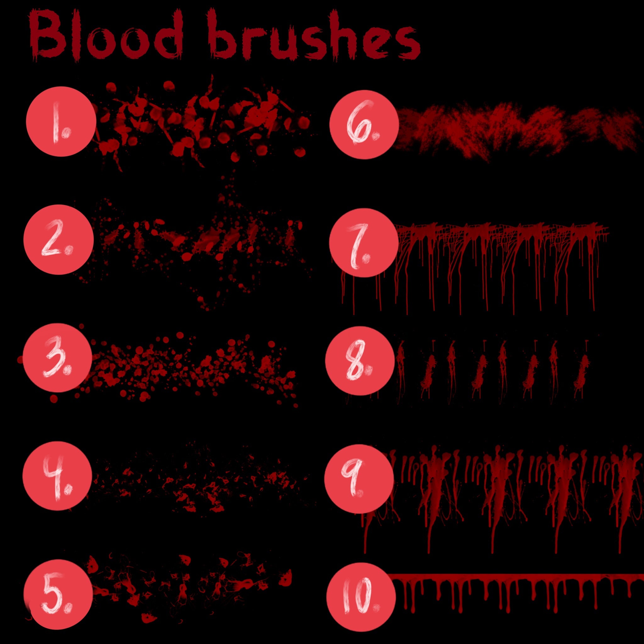 Halloween Brush Set Horror Brush Set Procreate Brush Set - Etsy