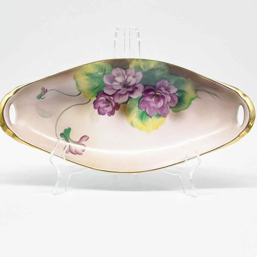 Gorgeous Noritake Morimura Hand Painted Porcelain Oval Celery/bread ...