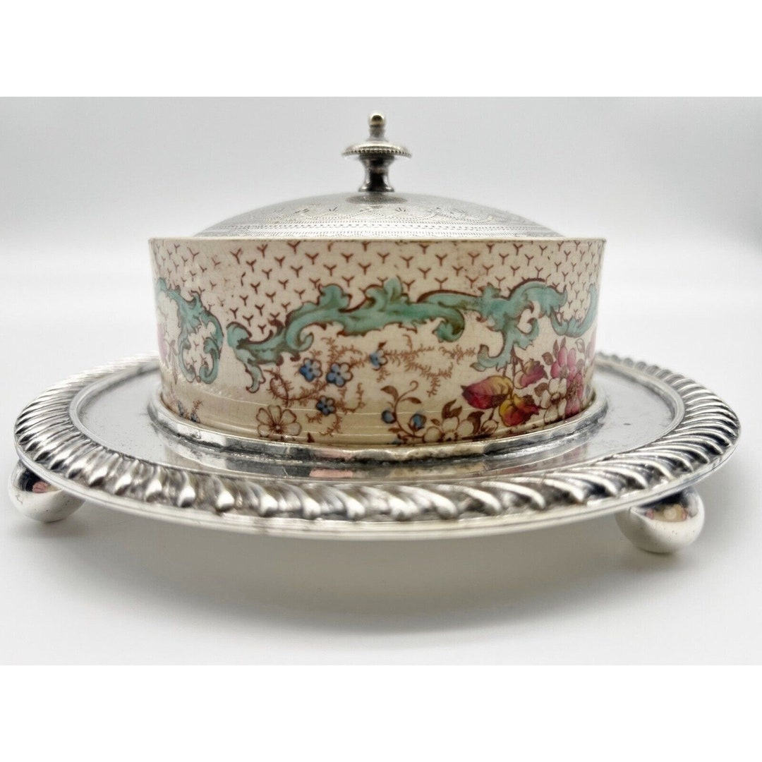 Antique Thomas Henry Blake England Porcelain and Silverplate - Etsy