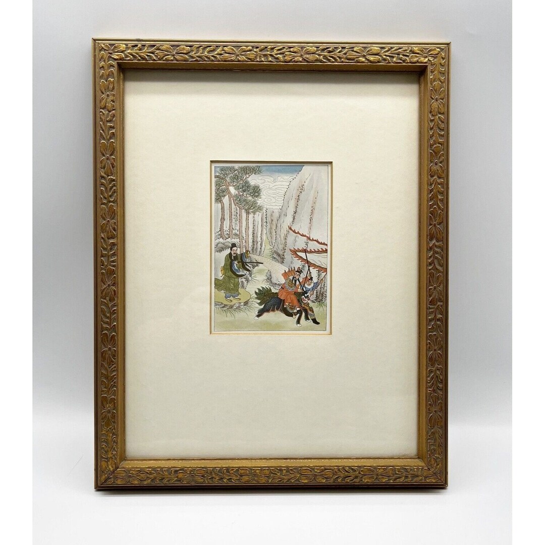 Vintage Chiang Tzu-ya Defeats Wen Chung Chinese Framed Print - Etsy