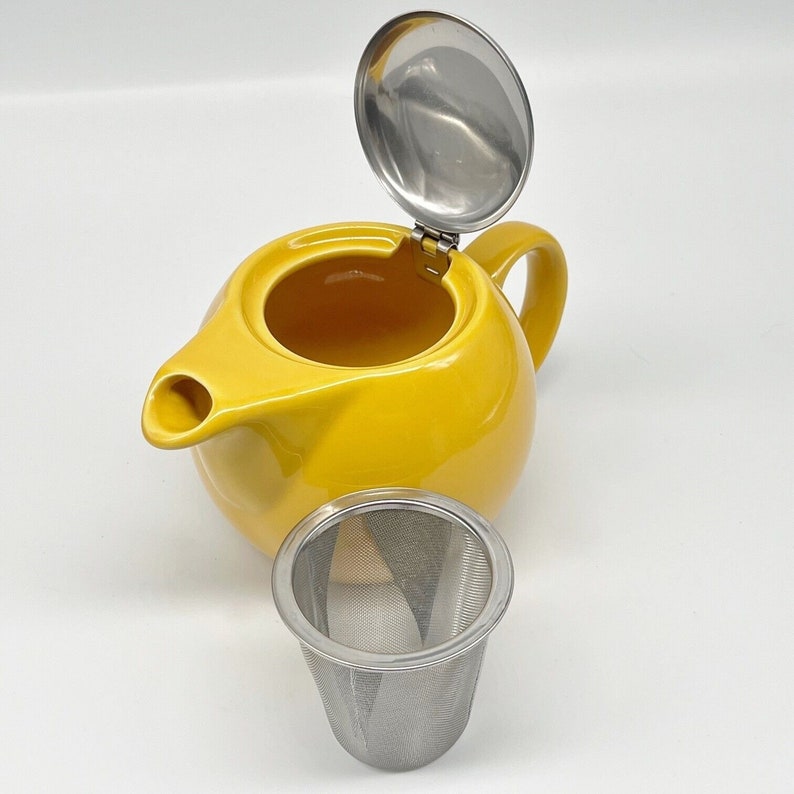 Vintage Old Amsterdam Porcelain Works Yellow 2 Cup Teapot With Diffuser ...