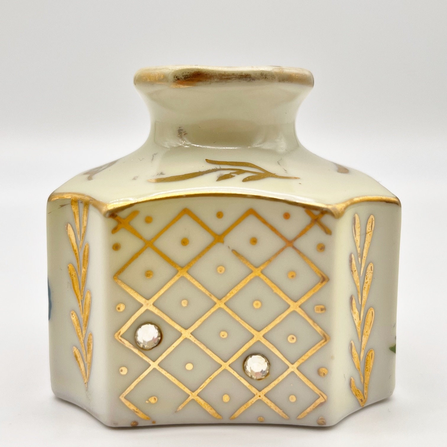 Antique Kalk Germany Porcelain Floral Gold Fountain Pen Rest - Etsy