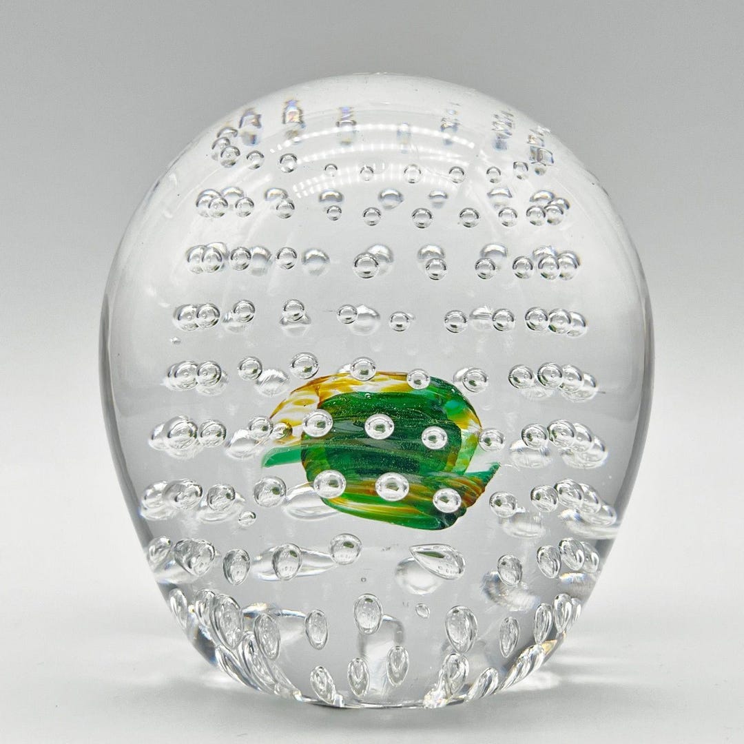 Vintage Hand Blown Jerpoint Glass Ireland Paperweight Bullicante ...