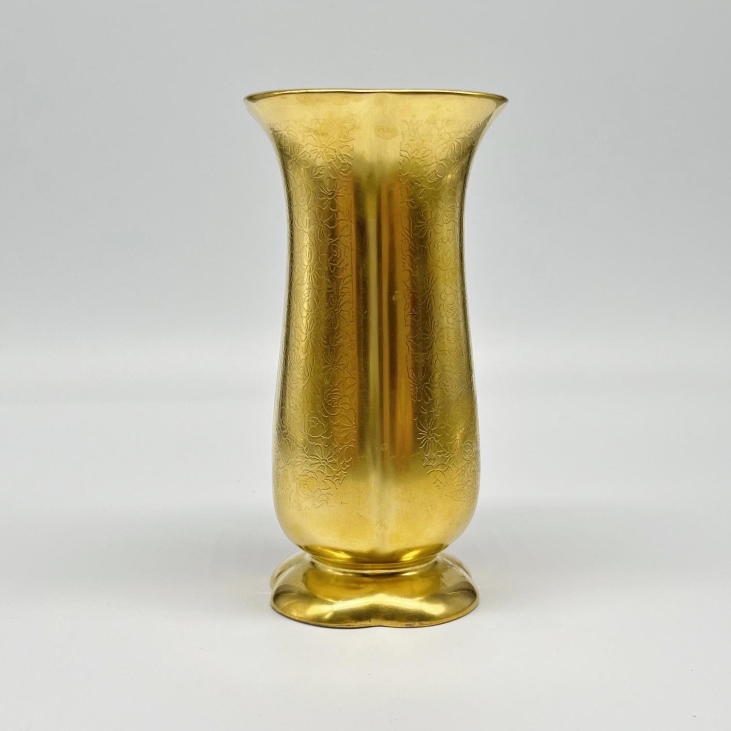 Beautiful Vintage Pickard China Rose and Daisy 24kt Gold Etched 5.75 ...