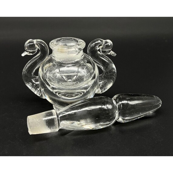 Lovely 1930s New Martinsville Crystal Double Swan Per… - Gem