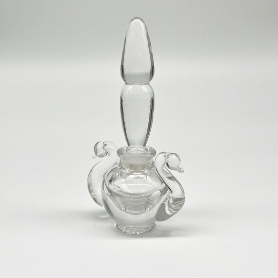 Lovely 1930s New Martinsville Crystal Double Swan Per… - Gem