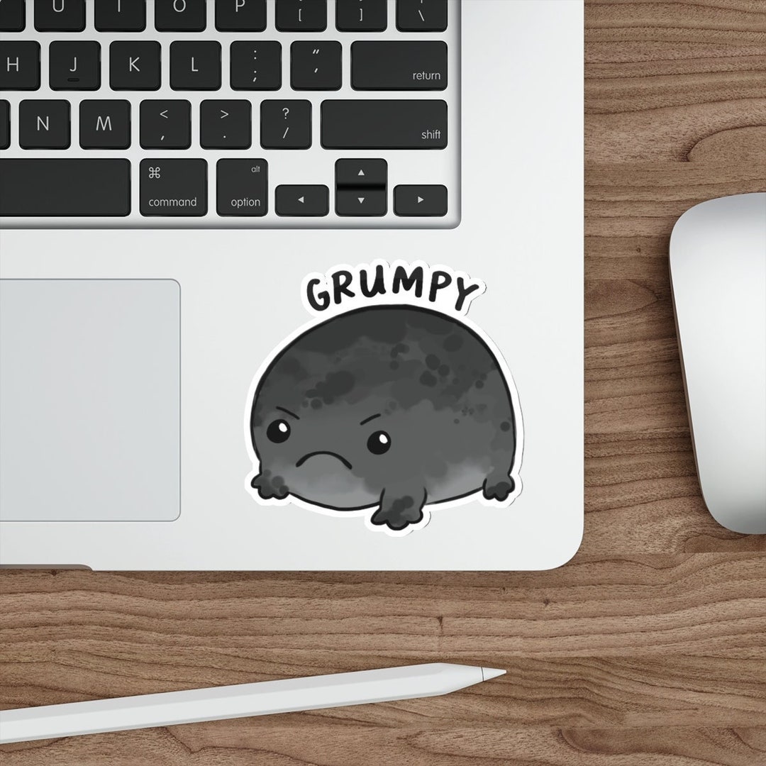 Black Rain Frog Sticker Grumpy Rain Frog Cute Grumpy Frog - Etsy