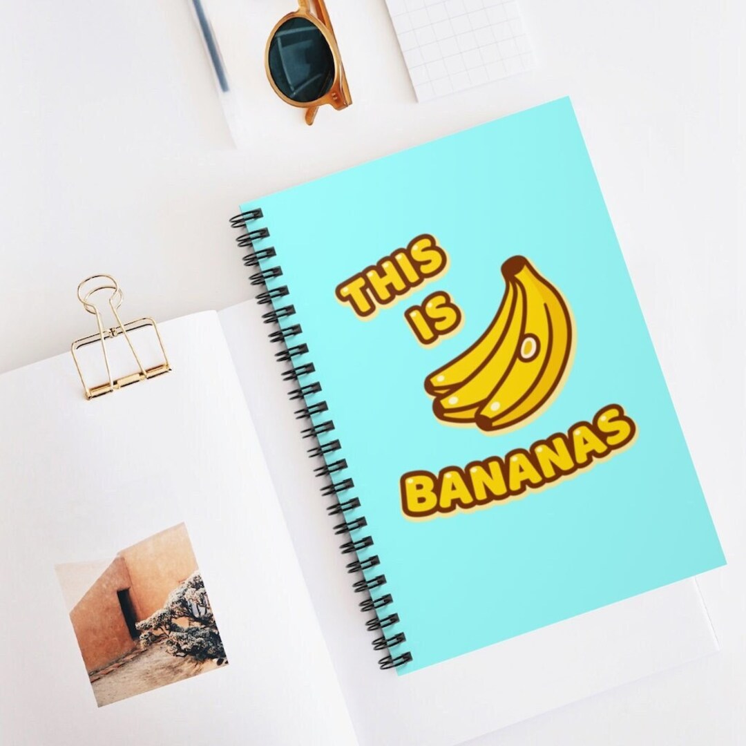 This is Bananas Cute Spiral Notebook, Kawaii Notebook Journal, Funny ...