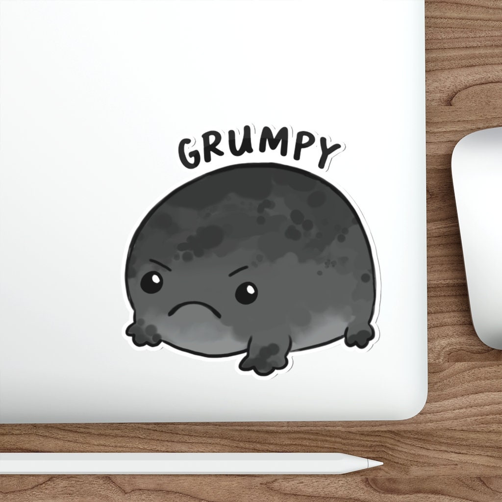 Black Rain Frog Sticker Grumpy Rain Frog Cute Grumpy Frog - Etsy