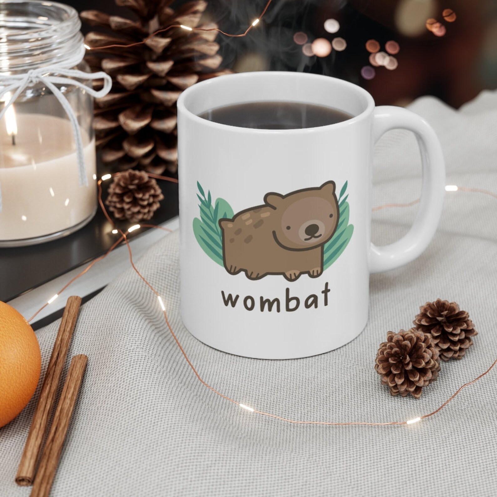 Wombat Mug Cute Kawaii Australian Wombat Mug Gift - Etsy Australia