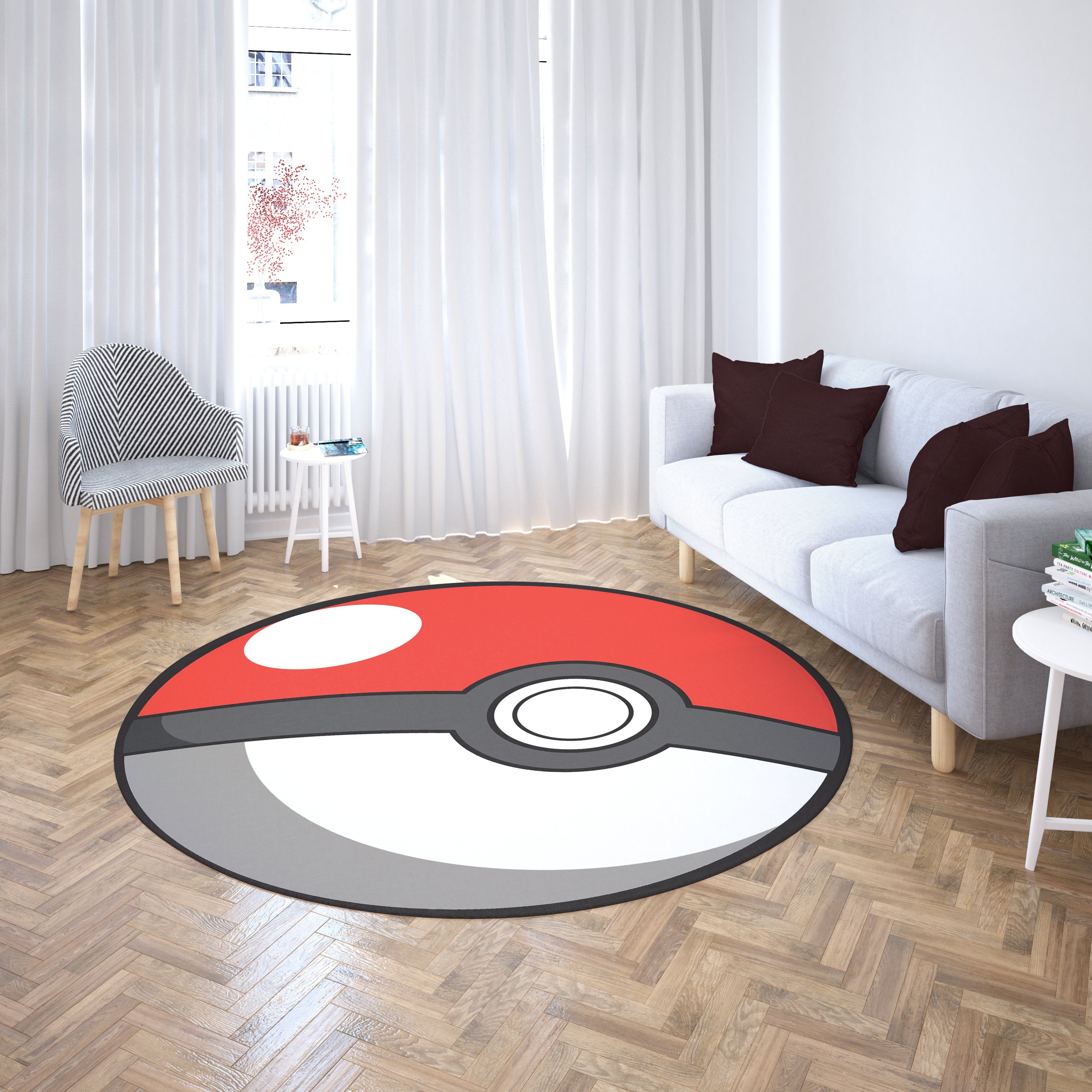 Pokemon Starters Rug Living Room Floor Carpet Decor Charizard Bulbasaur ...