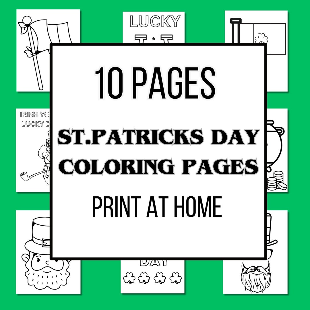 ST PATRICKS DAY Coloring Pages Printable Color Pages for St Patricks ...
