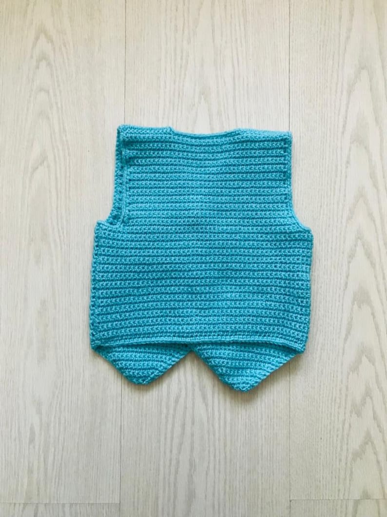 Crochet Baby Vest Pattern, Sleeveless Sweater, Pocket Jacket (PDF ...