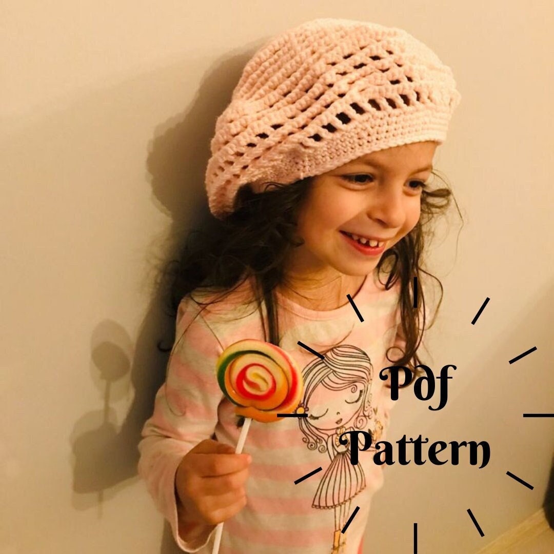Crochet Spiral Hat Pattern Easy Crochet Beret Fall Crochet - Etsy