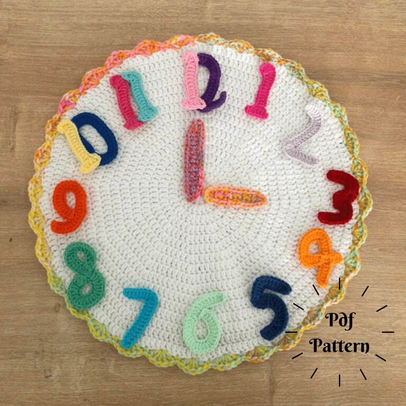 Crochet Clock Pattern, Montessori Time Learning Toy (PDF Pattern) - Etsy