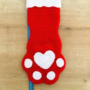 Crochet Paw Christmas Stocking Pattern, Pet Gift (PDF Pattern) - Etsy