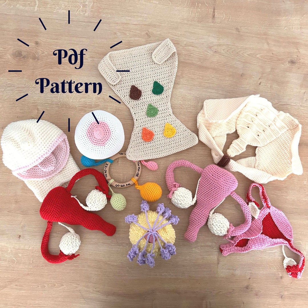 Crochet Anatomy Pattern Bundle, Breastfeeding Demonstration Kit Pattern ...
