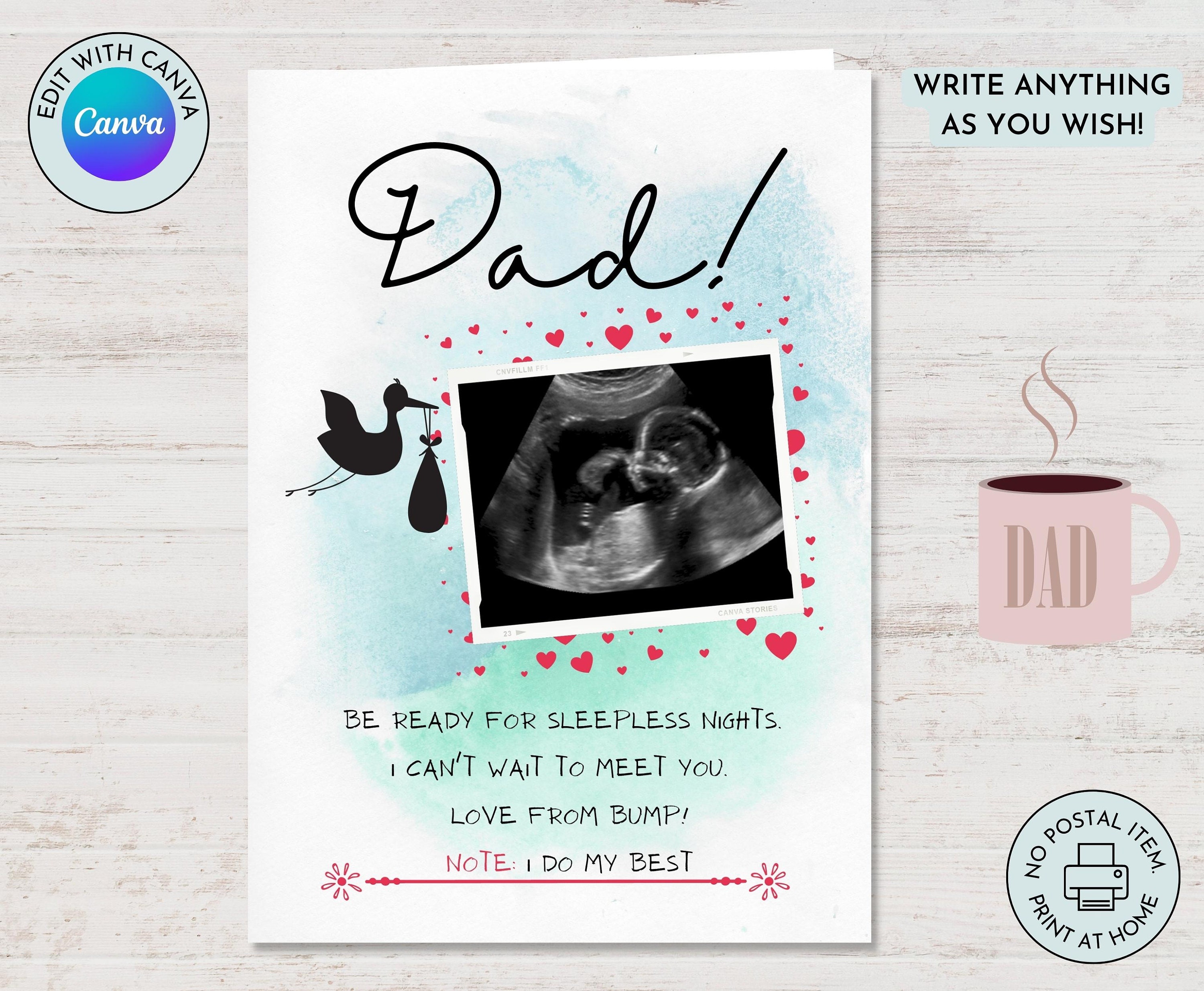 Personalised Baby Reveal Card for Expecting Dads Daddy Father to Be ...