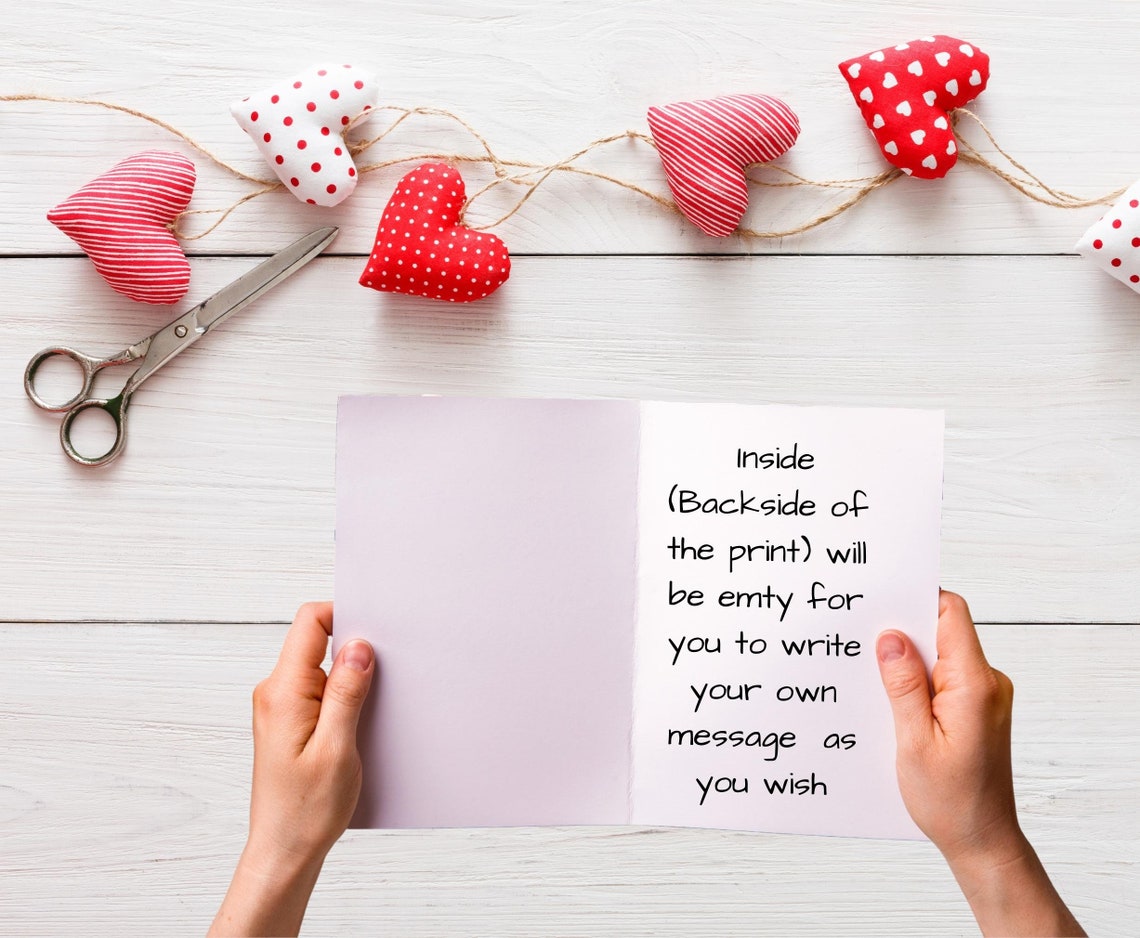 Printable Valentine's Day Card for Him Husband Boyfriend Fiancé Partner ...