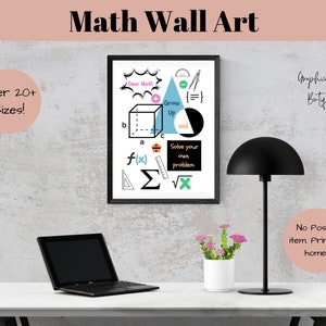 Funny Math Wall Art to Decorate Your Bedroom, Mathematical Quote, Math ...