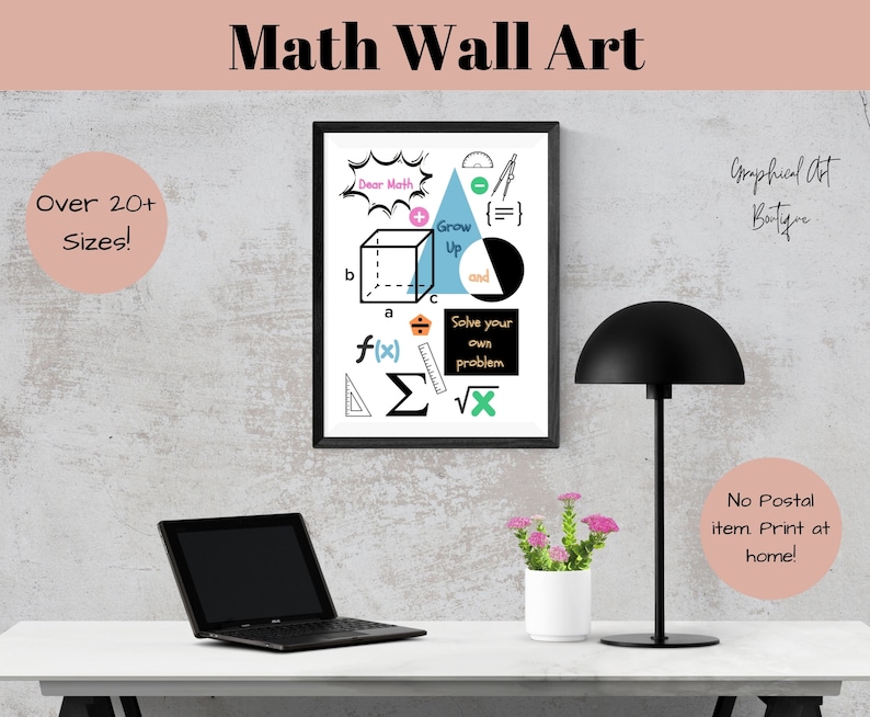 Funny Math Wall Art to Decorate Your Bedroom, Mathematical Quote, Math ...